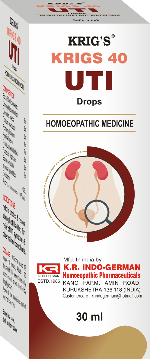 Krigs 40 ( UTI Drops ) – K R INDO GERMAN HOMOEOPATHIC PHARMACEUTICALS