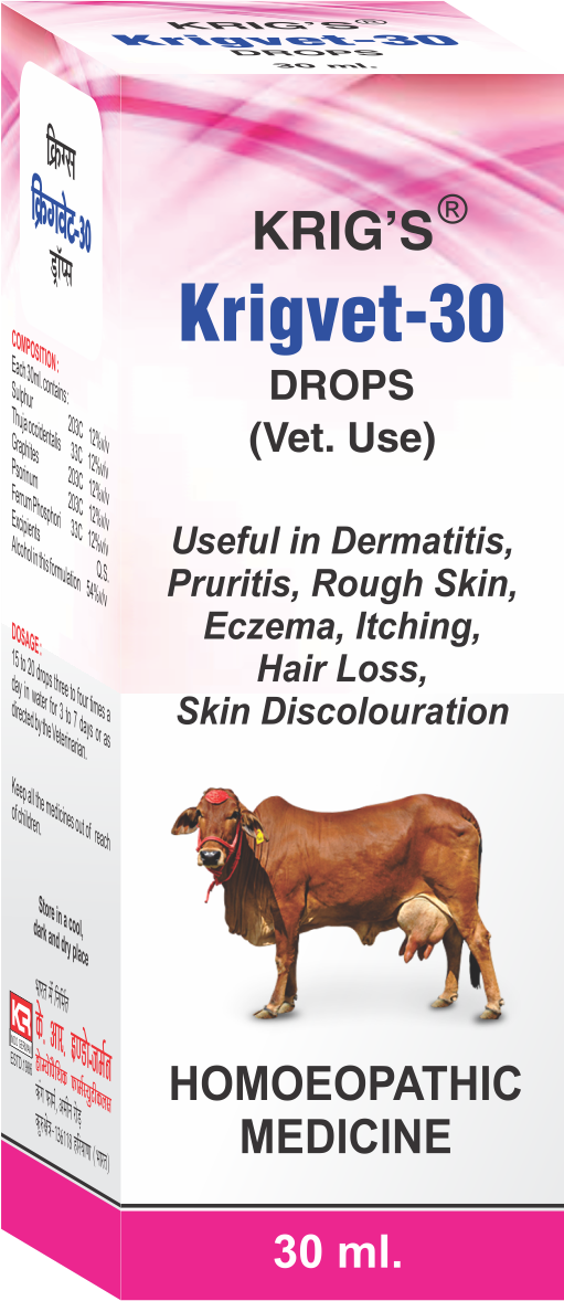 KRIGVET 30 (SKIN DISEASE) – K R INDO GERMAN HOMOEOPATHIC PHARMACEUTICALS