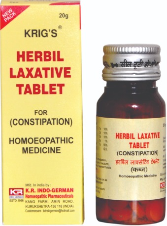 Herbil laxative tablet 20 g | K R INDO GERMAN HOMOEOPATHIC PHARMACEUTICALS