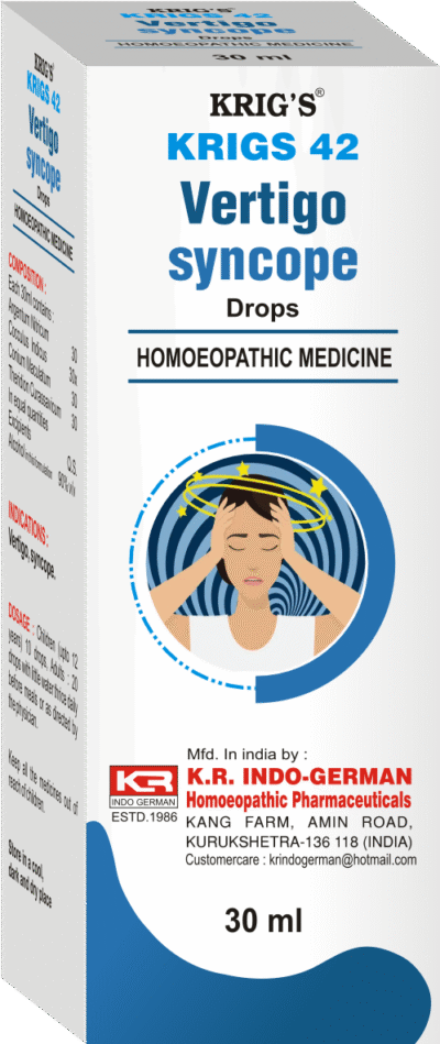 Krigs 42 ( Vertigo, Syncope Drops ) – K R INDO GERMAN HOMOEOPATHIC ...