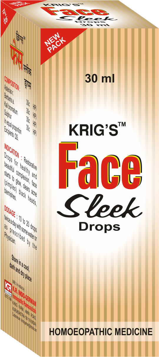 Face Sleek Drops (30 ml) – K R INDO GERMAN HOMOEOPATHIC PHARMACEUTICALS
