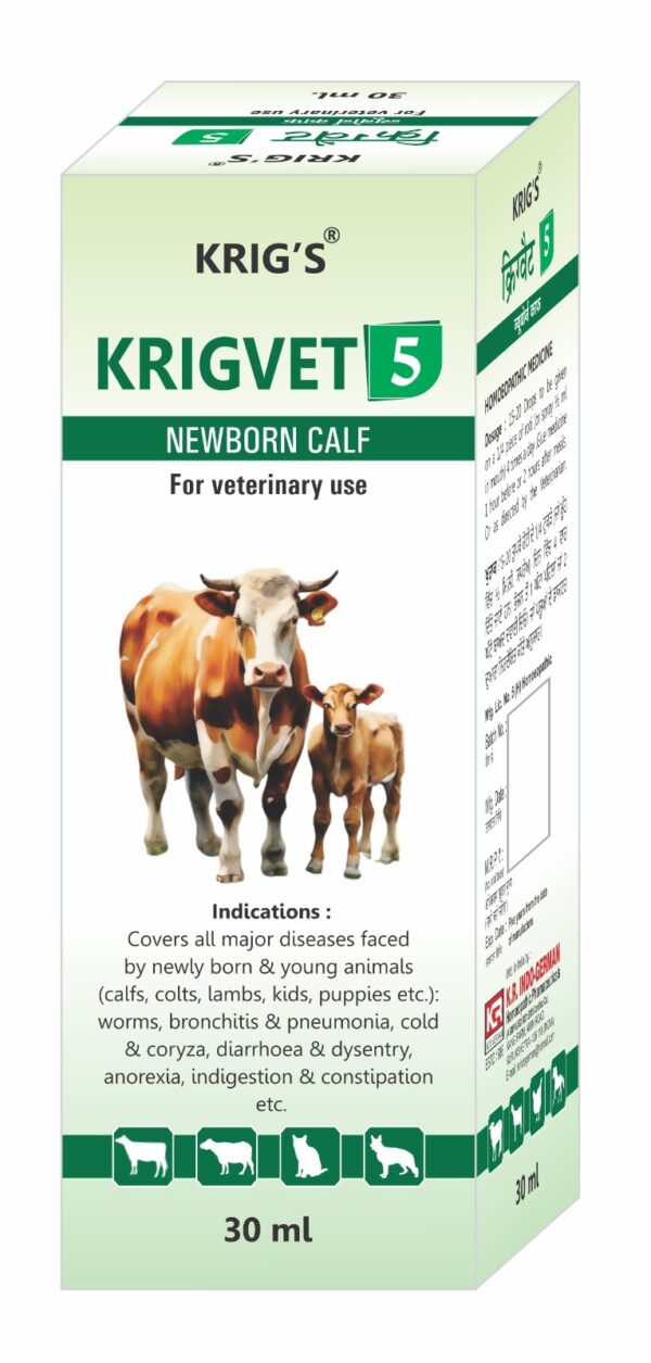 KRIGVET 5 (NEWBORN CALF) – K R INDO GERMAN HOMOEOPATHIC PHARMACEUTICALS
