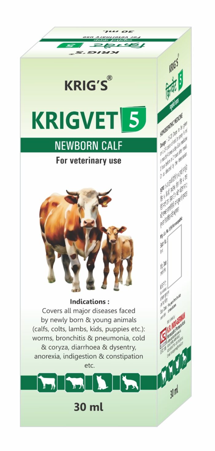 KRIGVET 5 (NEWBORN CALF) – K R INDO GERMAN HOMOEOPATHIC PHARMACEUTICALS