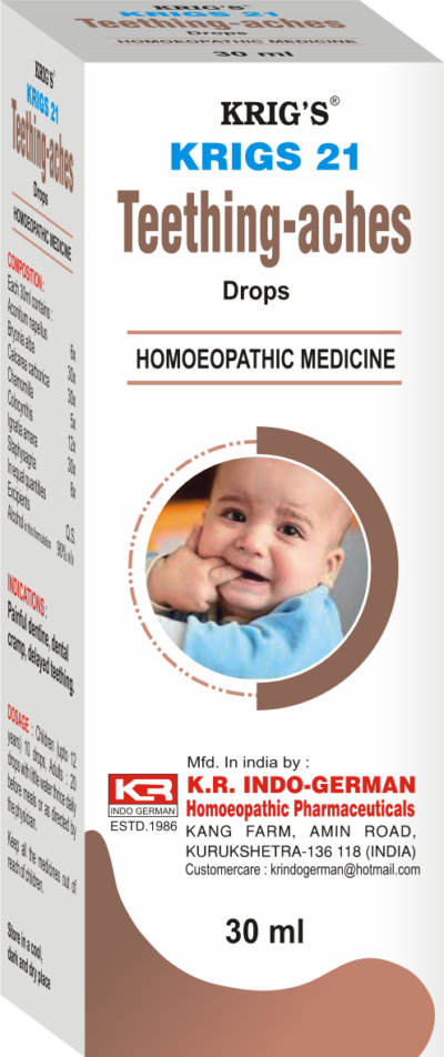 KRIGS 21 ( Teething Aches Drops ) – K R INDO GERMAN HOMOEOPATHIC ...