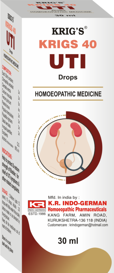 Krigs 40 ( UTI Drops ) – K R INDO GERMAN HOMOEOPATHIC PHARMACEUTICALS